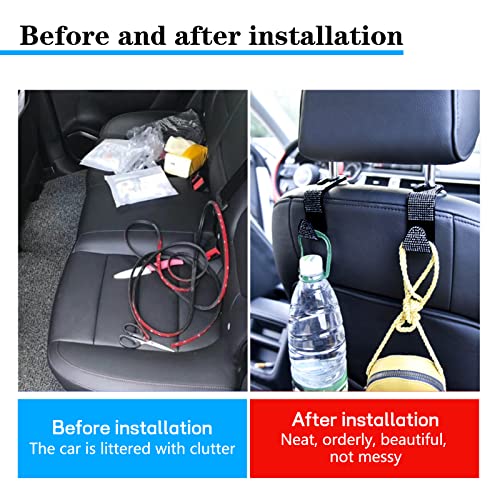 Yonput 2 PCS Bling Car Seat Headrest Hook, Crystal Back Seat Hanger Storage Organizer Rhinestone Car Headrest Hangers for Purse, Bag, Handbag, Grocery (Black)