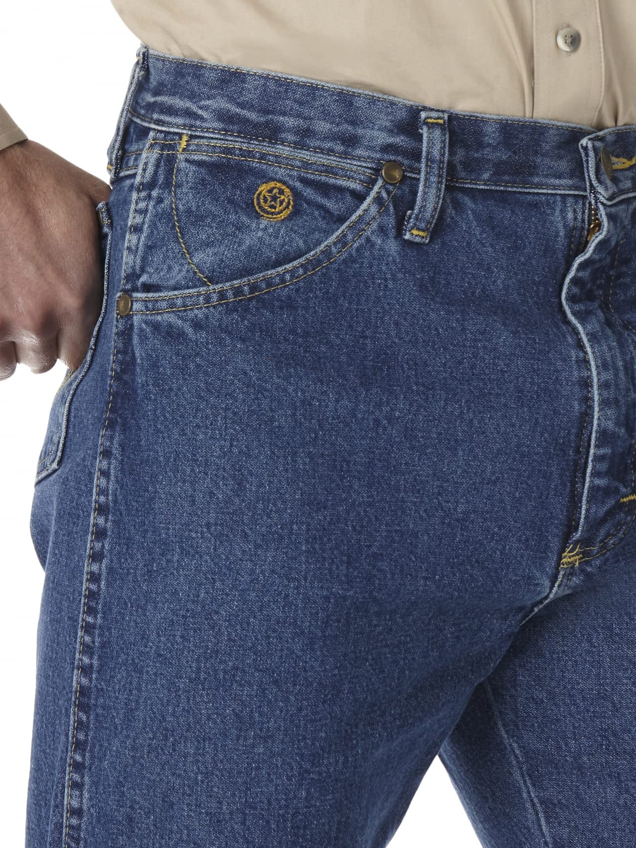 Wrangler Men's George Strait Cowboy Cut Original Fit Jean, Heavyweight Stone Denim, 34W x 30L