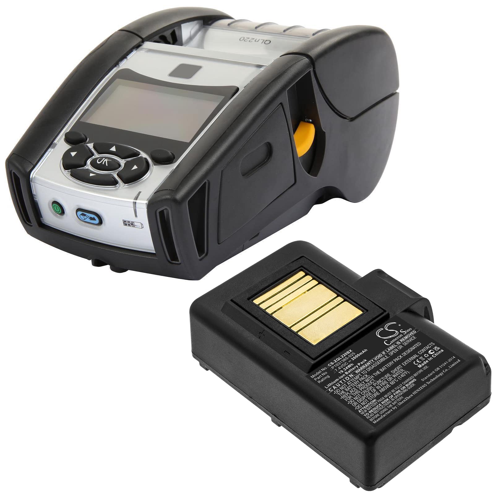Portable Printer Battery for Zebra QLN220 QLN320 ZQ510 ZQ520 P1031365-025 P1023901 P1023901-LF AT16004