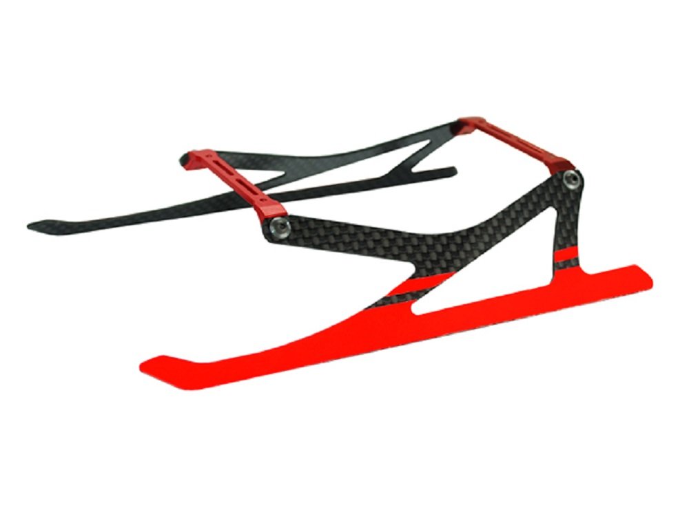 MICROHELI Aluminum/Carbon Fiber Landing Gear (RED) - Blade 200 SRX / 200 S