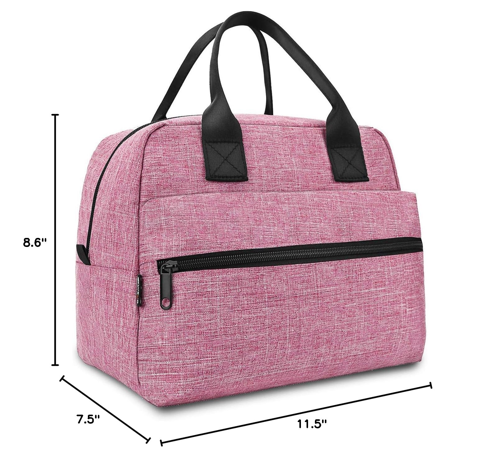Lunch Bag for Men & Women Insulated Lunch Bags Large Box for Work Adult Reusable Lunch boxes Cooler Tote (Pink)