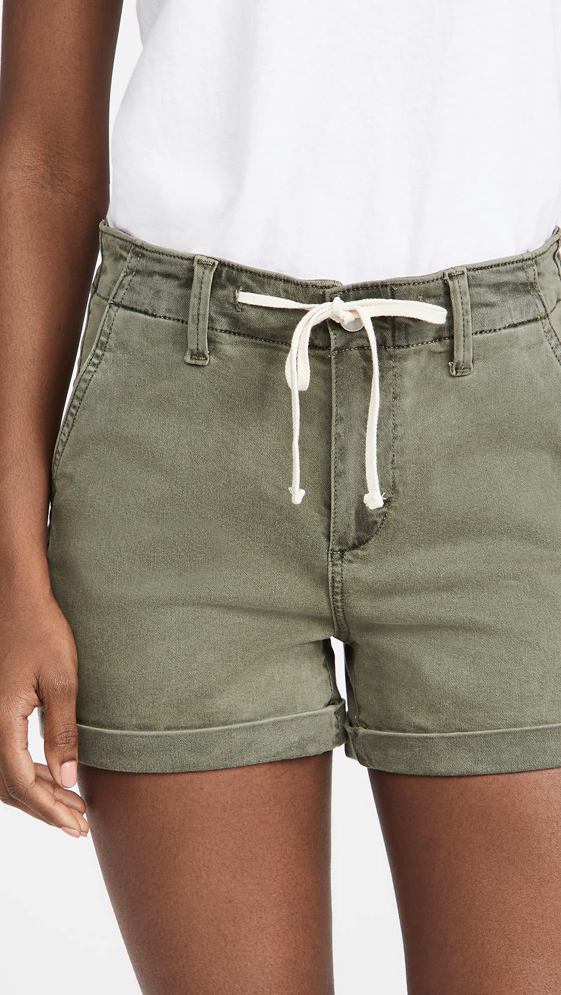 PAIGE Women's Christy Shorts, Vintage Ivy Green, 26