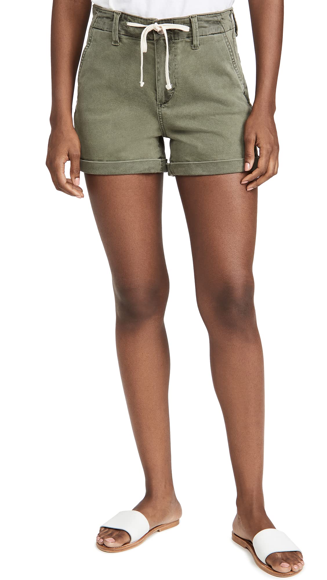 PAIGE Women's Christy Shorts, Vintage Ivy Green, 26