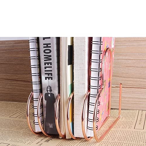 PRVDV Adjustable Bookends Retractable Desk Bookend Magazine Holder Office File Organizer Metal Book Holder Stand for Office Room Coutertop Bookshelf Books (Color : Gold)