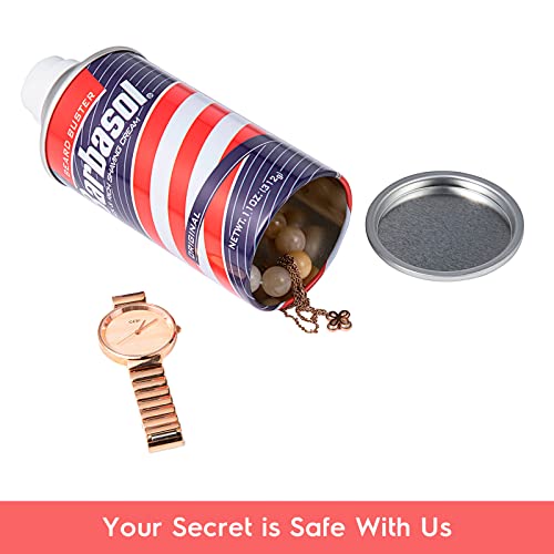 Barbasol Diversion Safe Stash Can with Food Grade Smell Proof Bag with Hidden Compartment for Keys, Cash and Valuables