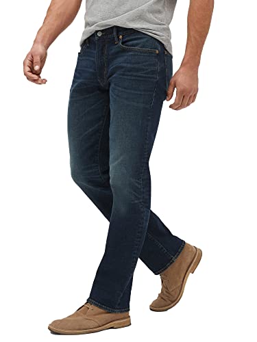 GAP Mens Straight Fit Jeans, Tinted Blue, 40W x 32L US