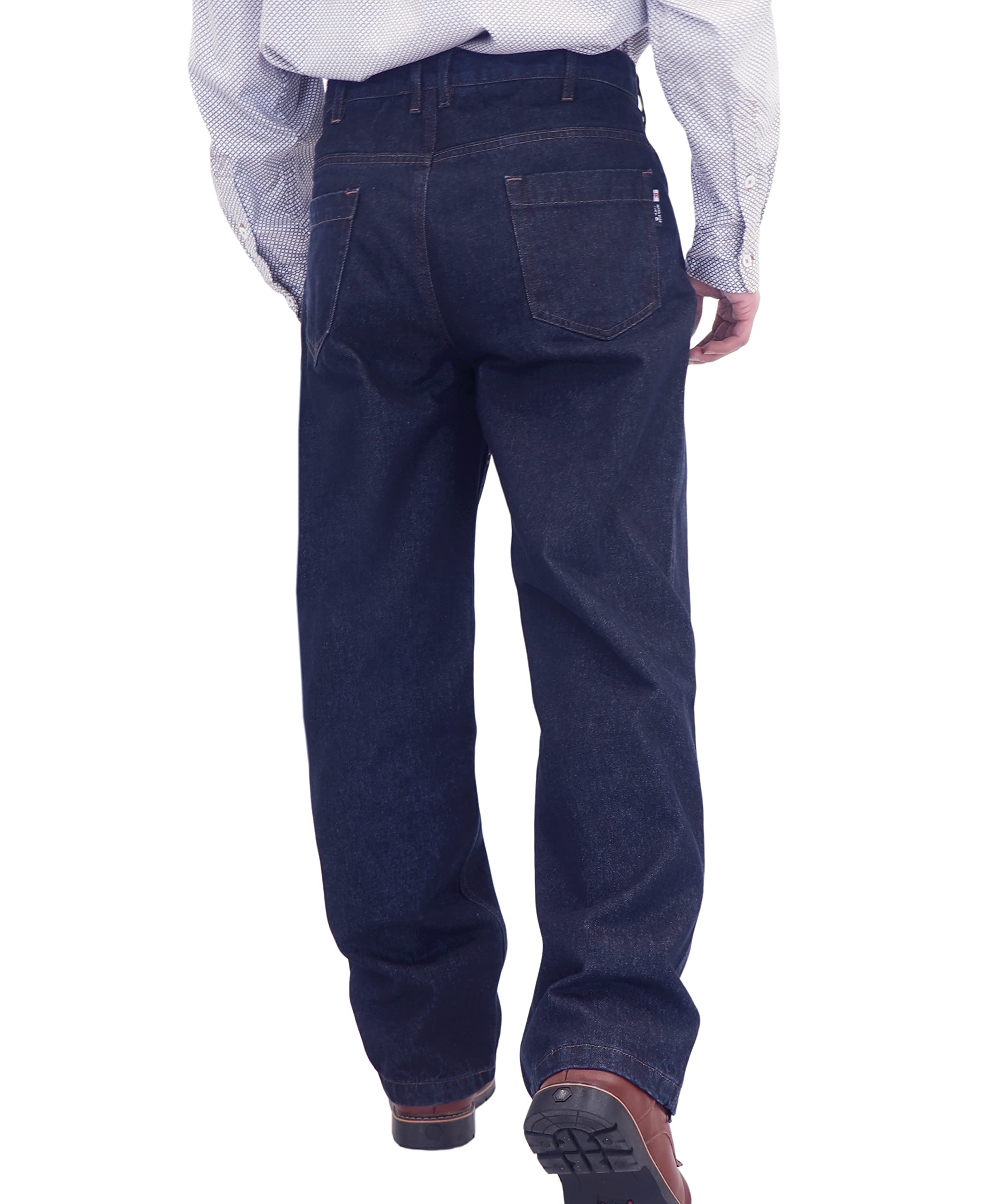 BOCOMAL FR Jeans for Men Flame Resistant Pants Midweight 11oz Blue Denim Fire Retardant Jeans