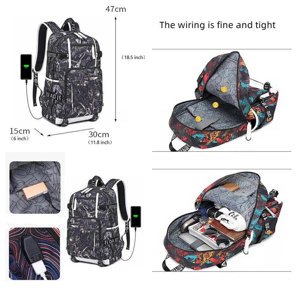 JaJa JA 12 Basketball Player Multi-function Backpack Men & Women Travel Backpack Student Schoolbag Fans Schoolbag (5) (4)