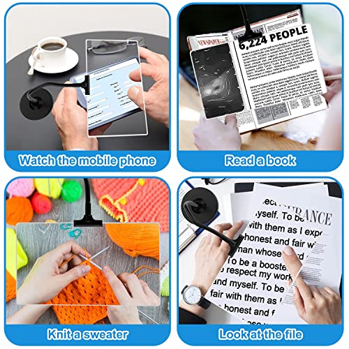 4X Magnifying Glass with Stand, 10"x6" Flexible Gooseneck Magnifying, Large Page Magnifier for Reading Small Prints & Low Vision Seniors with Aging Eyes
