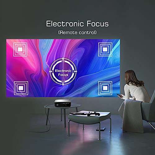 CXDTBH Full 4K 1920x1080P LCD 9.0 LED Home Theater Video Projector Beamer for Smartphone Tablet
