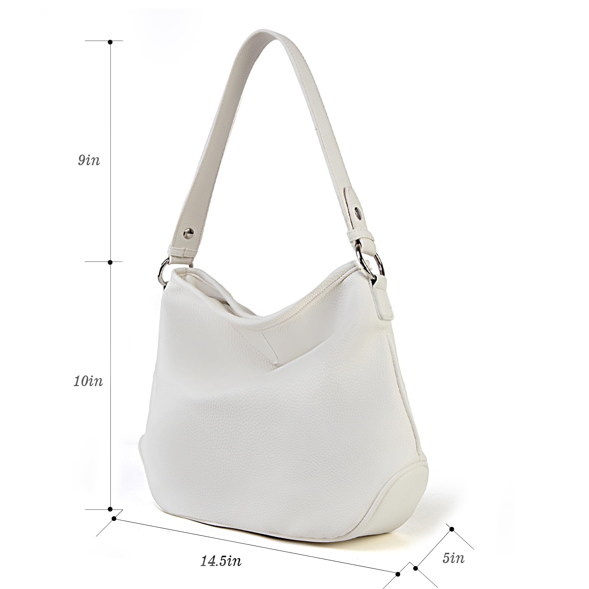 Montana West Soft Hobo Bags for Women Purses and Handbags Top Handle Shoulder Bags with Adjustable Guitar Strap MWC-085BWT