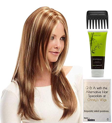 Bundle - 4 items: Zara Large Wig by Jon Renau, Christy's Wigs Q & A Booklet, BeautiMark Synthetic Shampoo & Wide Tooth Comb - Color: 6