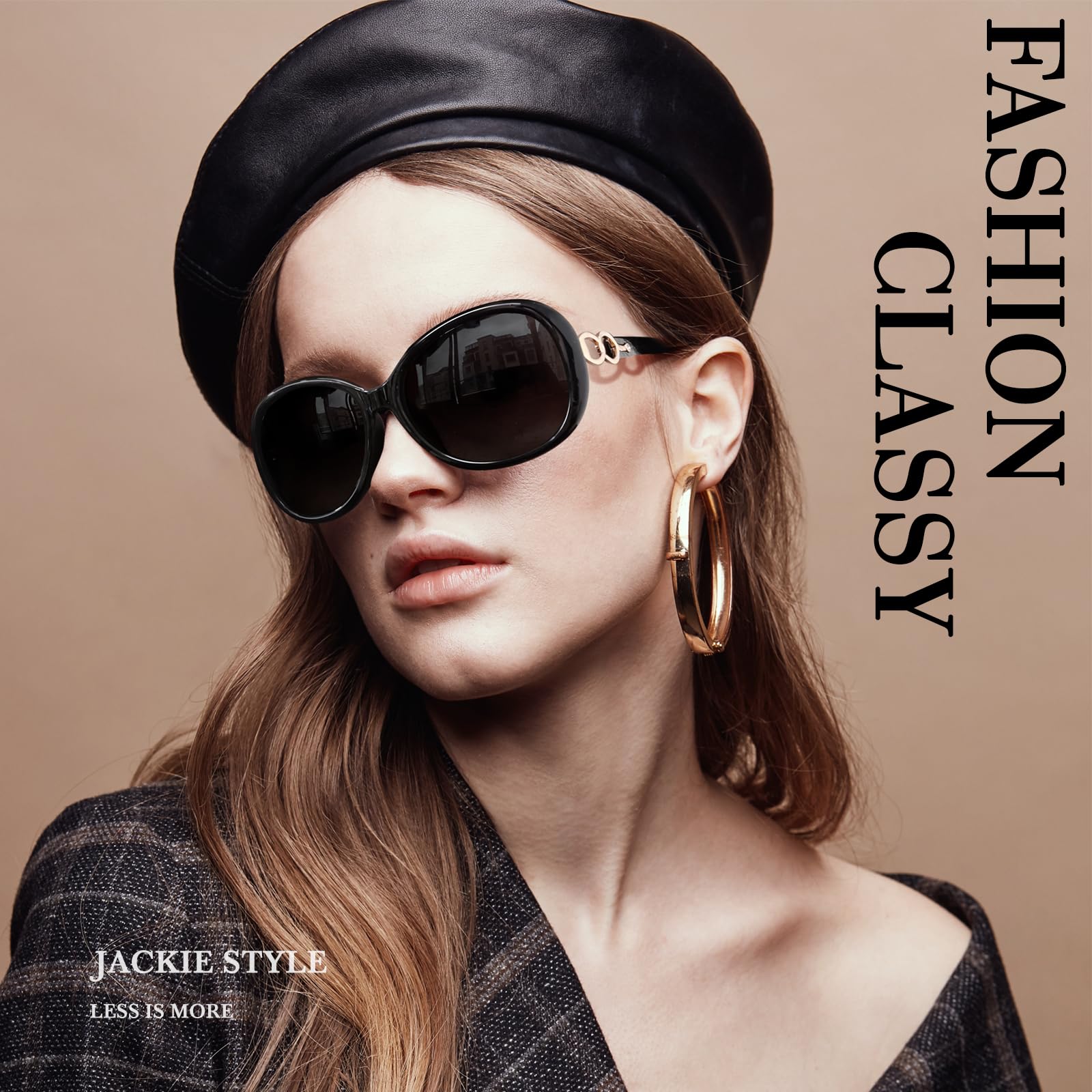 Sunier Sunglasses Womens Polarized Trendy Oversized Sun Glasses Fashion Ladies Shades 100% UV400 Protection Retro Designer Eyewear S85