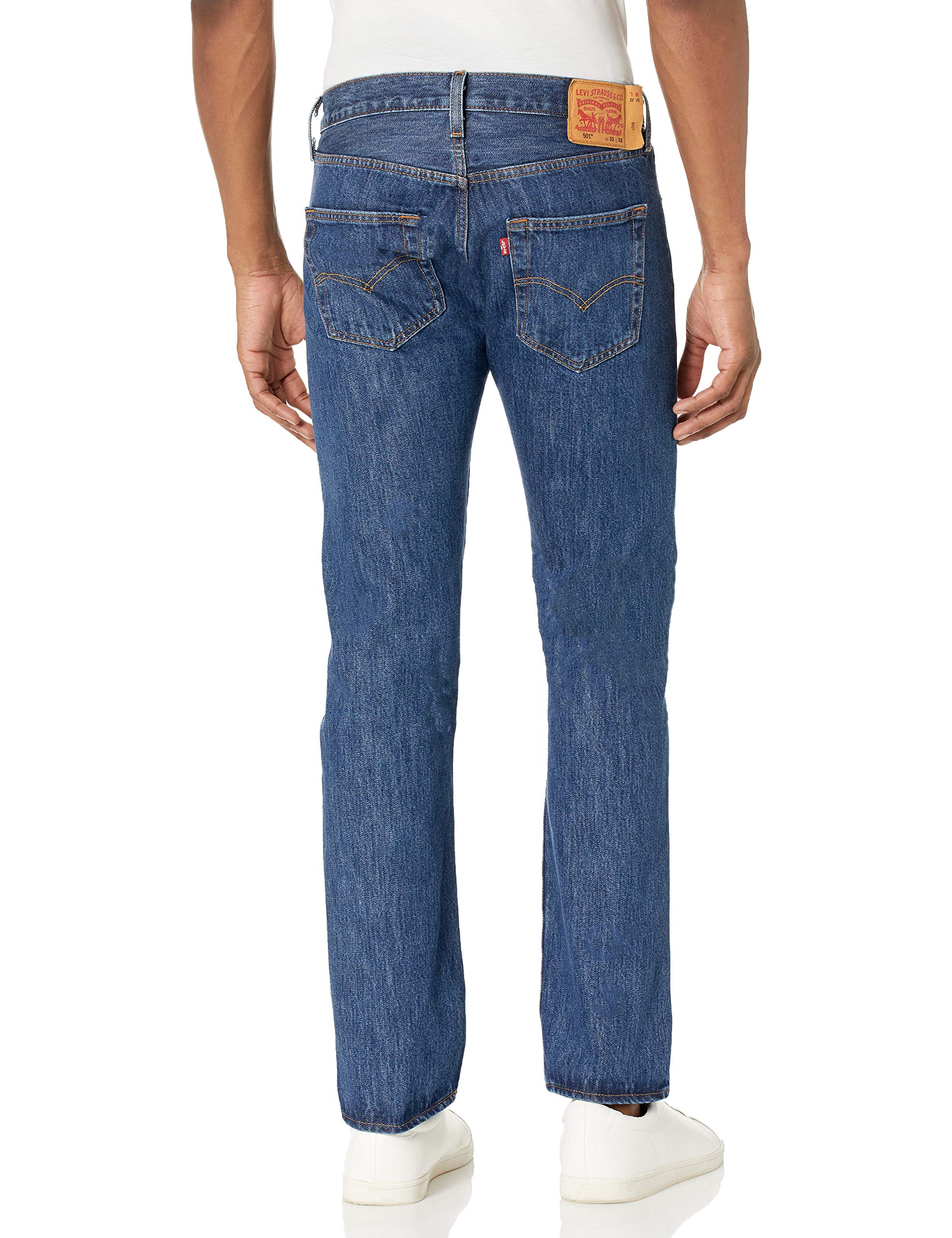 Levi's Men's 501 Original Fit Jeans (Also Available in Big & Tall), (New) Dark Stonewash, 33W x 32L