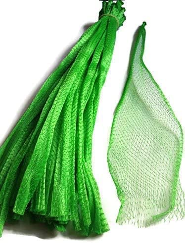 100pcs 15" Green Reusable Nylon Mesh net Produce Grocery Toys Fruits Vegetables Storage Poly Bags