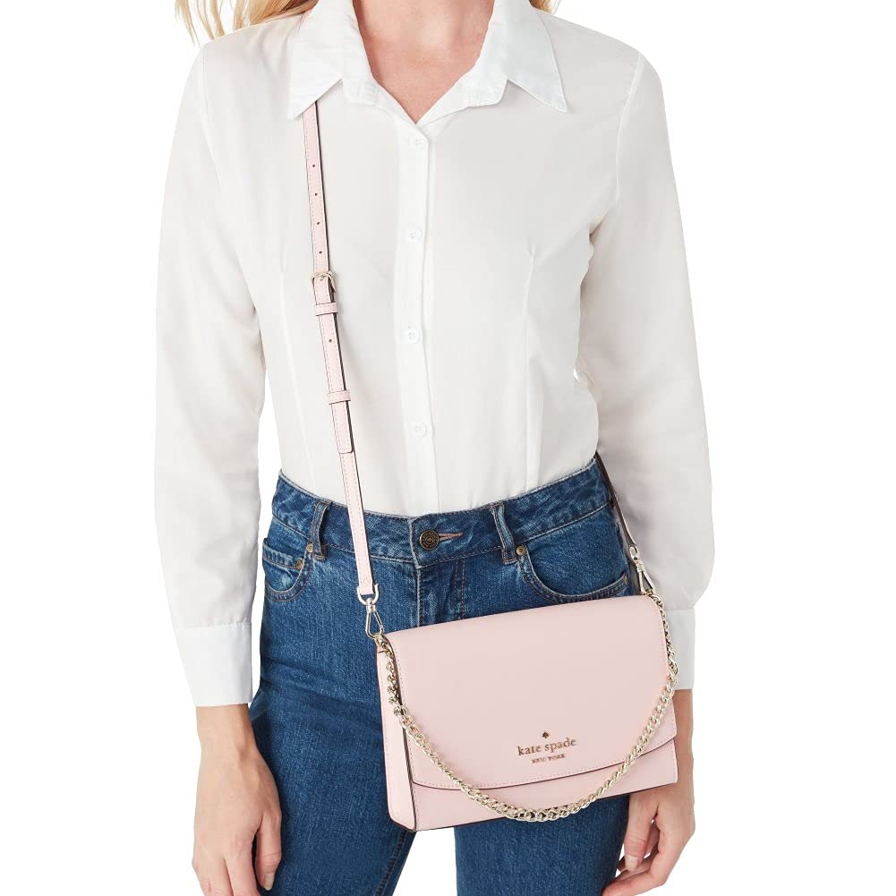 Kate Spade Carson Saffiano Leather Convertible Crossbody Bag (Chalk pink)