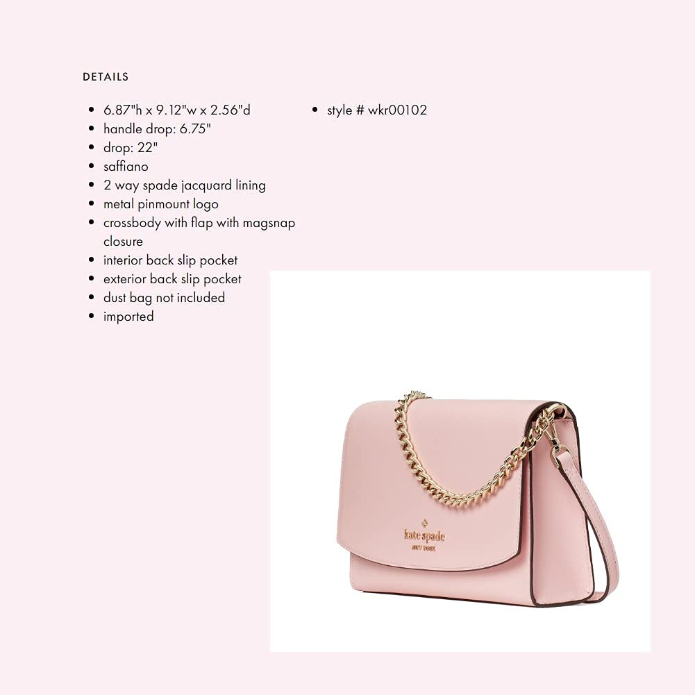 Kate Spade Carson Saffiano Leather Convertible Crossbody Bag (Chalk pink)