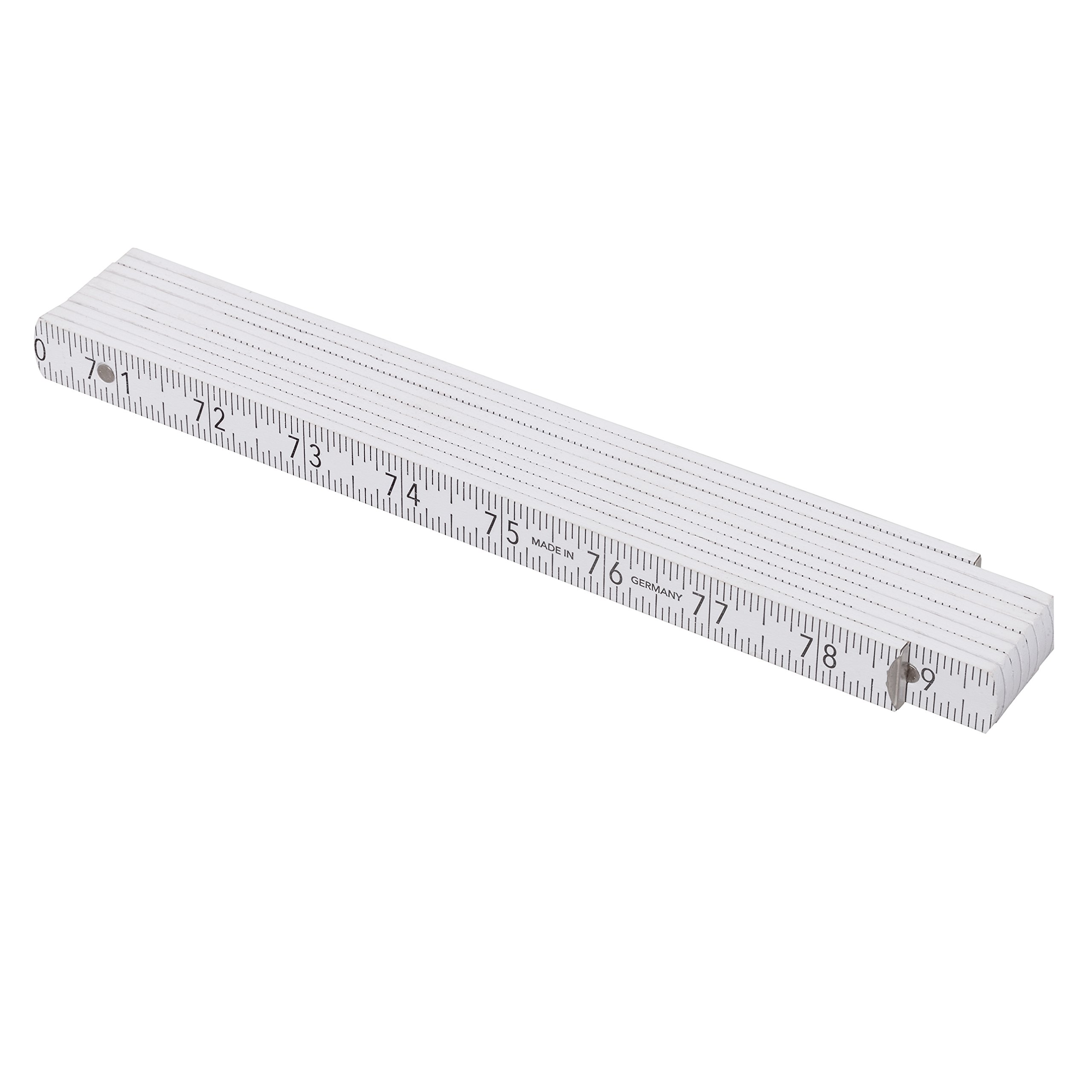 Redecker ADGA Folding Beech Wood Rule, US and Metric Measurements, Stainless Steel Springs, 78-3/4-Inch Extended Length Folds to 9-1/2 Inches