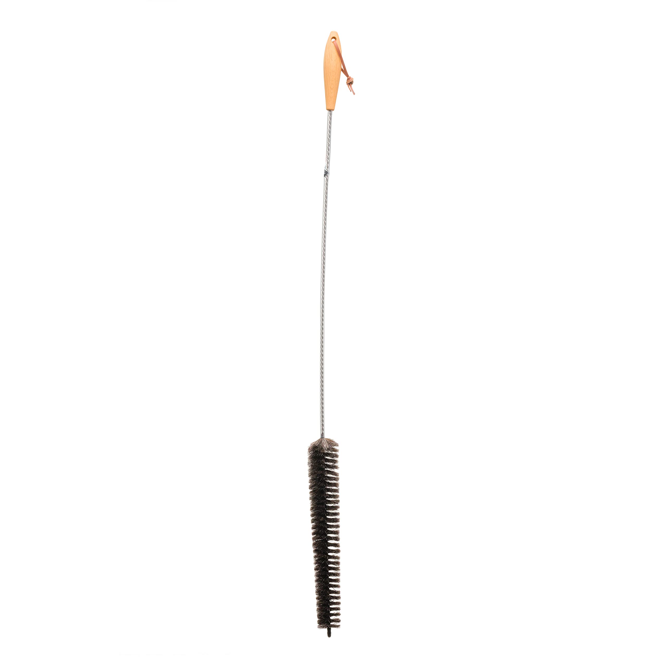Redecker Dark Goat Hair Radiator Brush with Oiled Beechwood Handle, 39-1/2-Inches Long