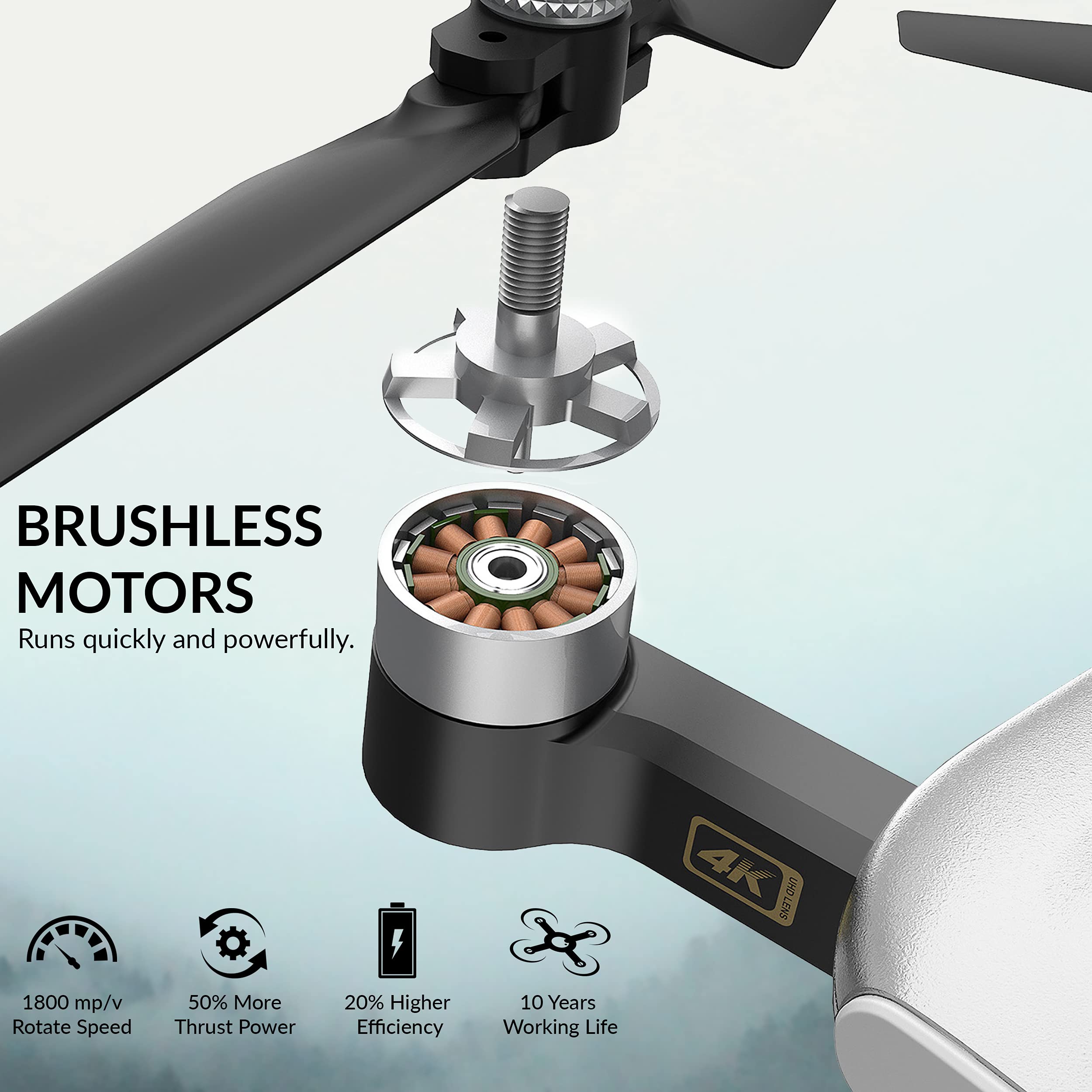 Contixo F30 Drone for Kids and Adults WiFi 4K UHD Camera and GPS,FPV Quadcopter for Beginners,Foldable Mini Drone,Brushless Motor,Follow Me,Two Batteries and Carrying Case Included