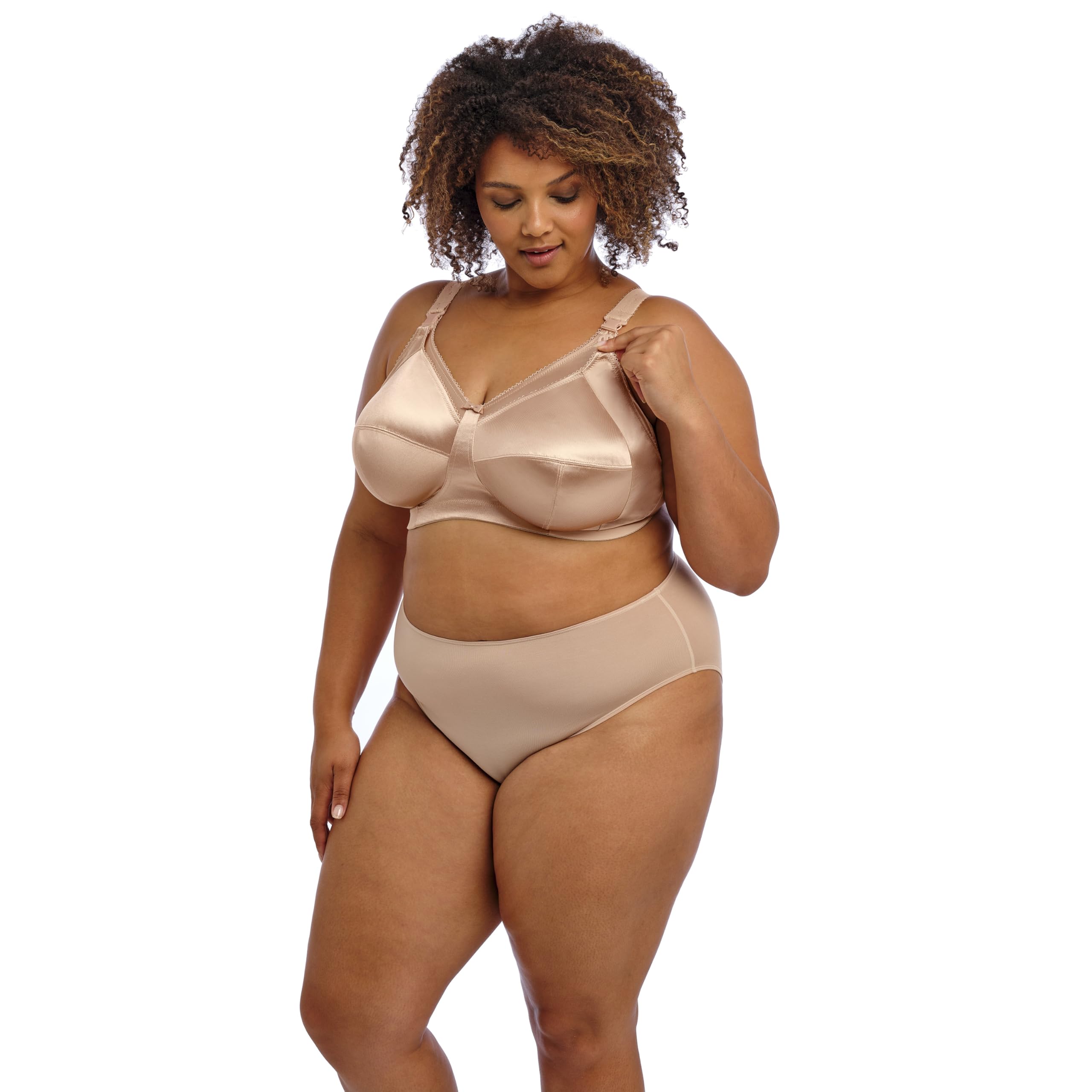GODDESS Keira Side Support Wire-Free Nursing Bra 40K, Nude