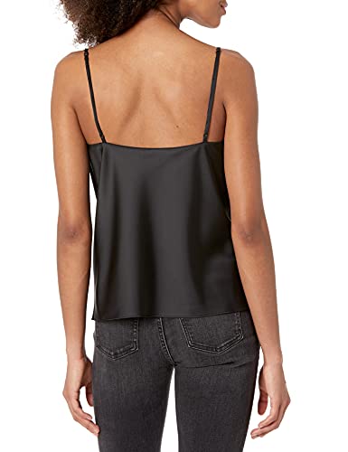 The Drop Women's Christy Cowl Neck Cami Silky Stretch Top Shirt, -Black, M