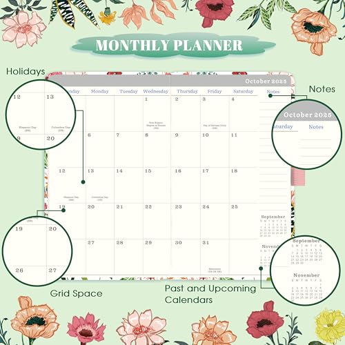 2025-2027 Pocket Planner/Calendar - 3 Year Monthly Planner 2025-2027, Jan 2025 - Dec 2027, 3.8" x 6.3", Small/Purse Planner 36 Months with Pen Holder, Inner Pocket, Elastic Closure and 61 Notes Pages