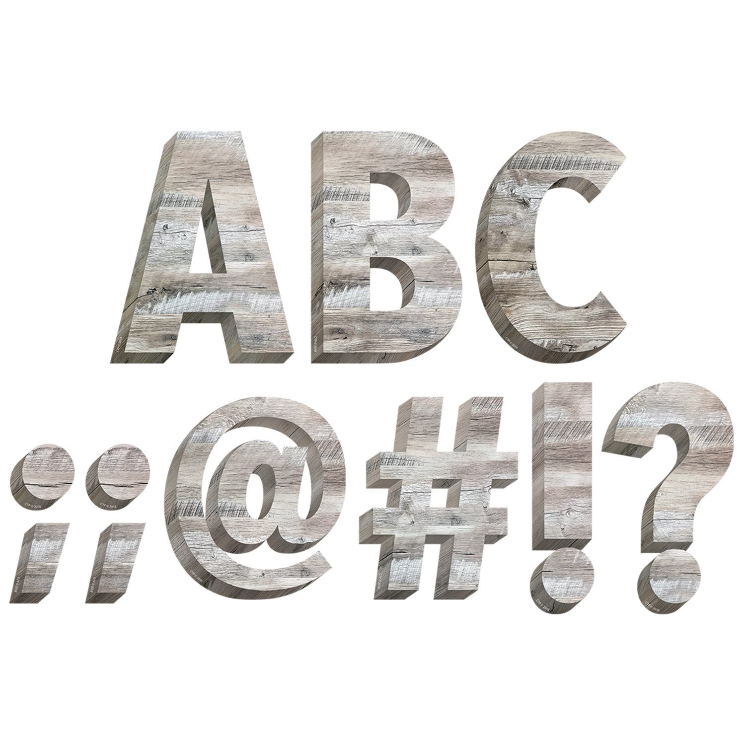 CTP Rustic Wood Punch-Out Letters for Classroom – Essential Homeschool Supplies – Top Back to School Supplies (8162)