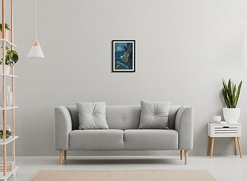 3D Print simulation hand painted texture on canvas painting Framed 3D Giclee Print Wall Art Textured. Pablo Picasso Famous classic The Old Guitarist. Home Decoration UNIQUE INNOVATION Patent pending