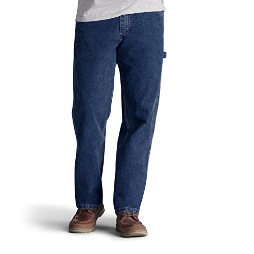 Lee Men's Loose-Fit Straight Leg Carpenter Jean, Original Stone, 34W x 30L