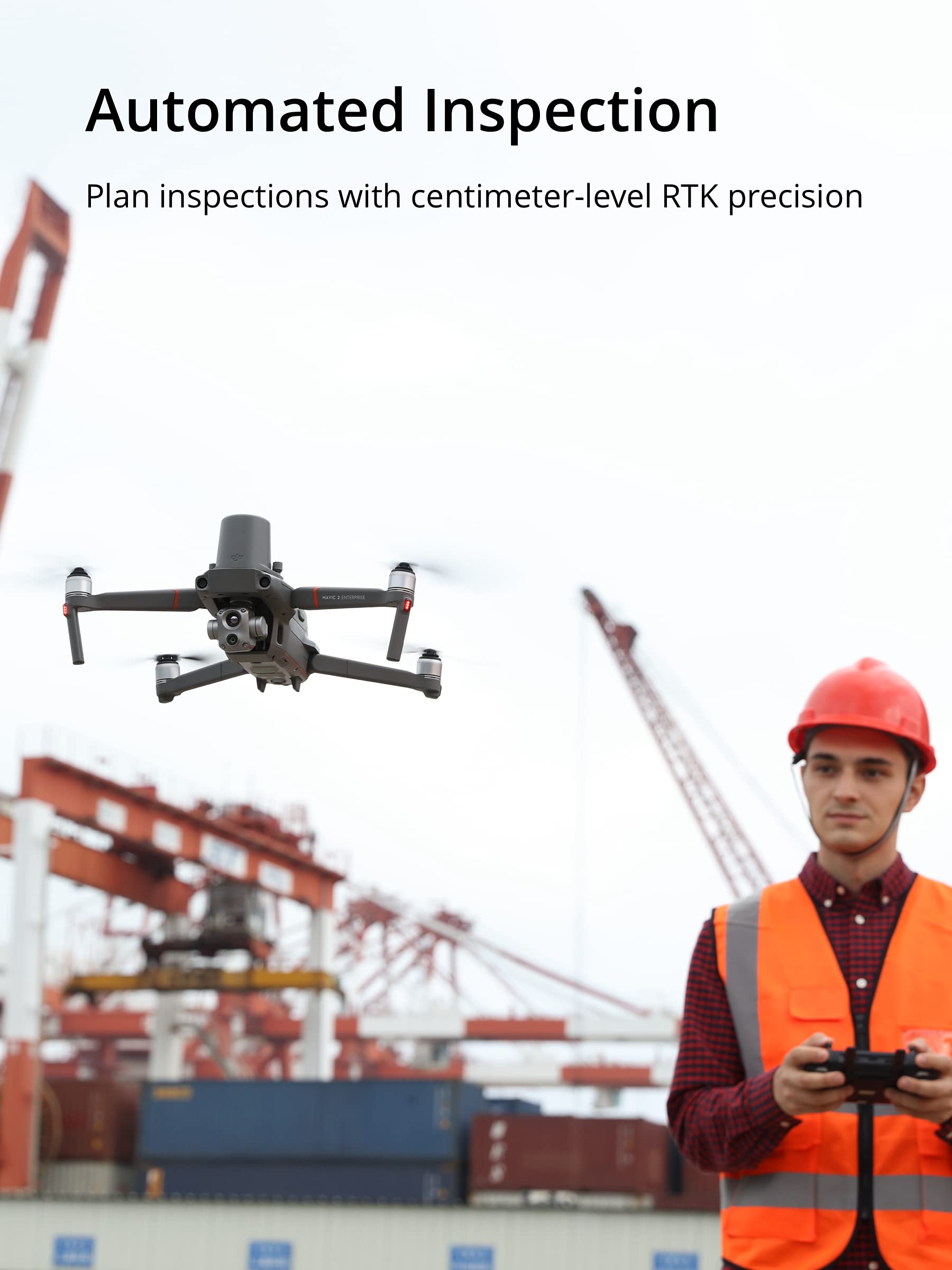 DJI Mavic 2 Enterprise Advanced - Compact Commercial Drone with Thermal and Zoom Dual-Camera, and Spotlight and Loudspeaker Attachments Built for Search & Rescue, Fire Fighting, Inspection, and More
