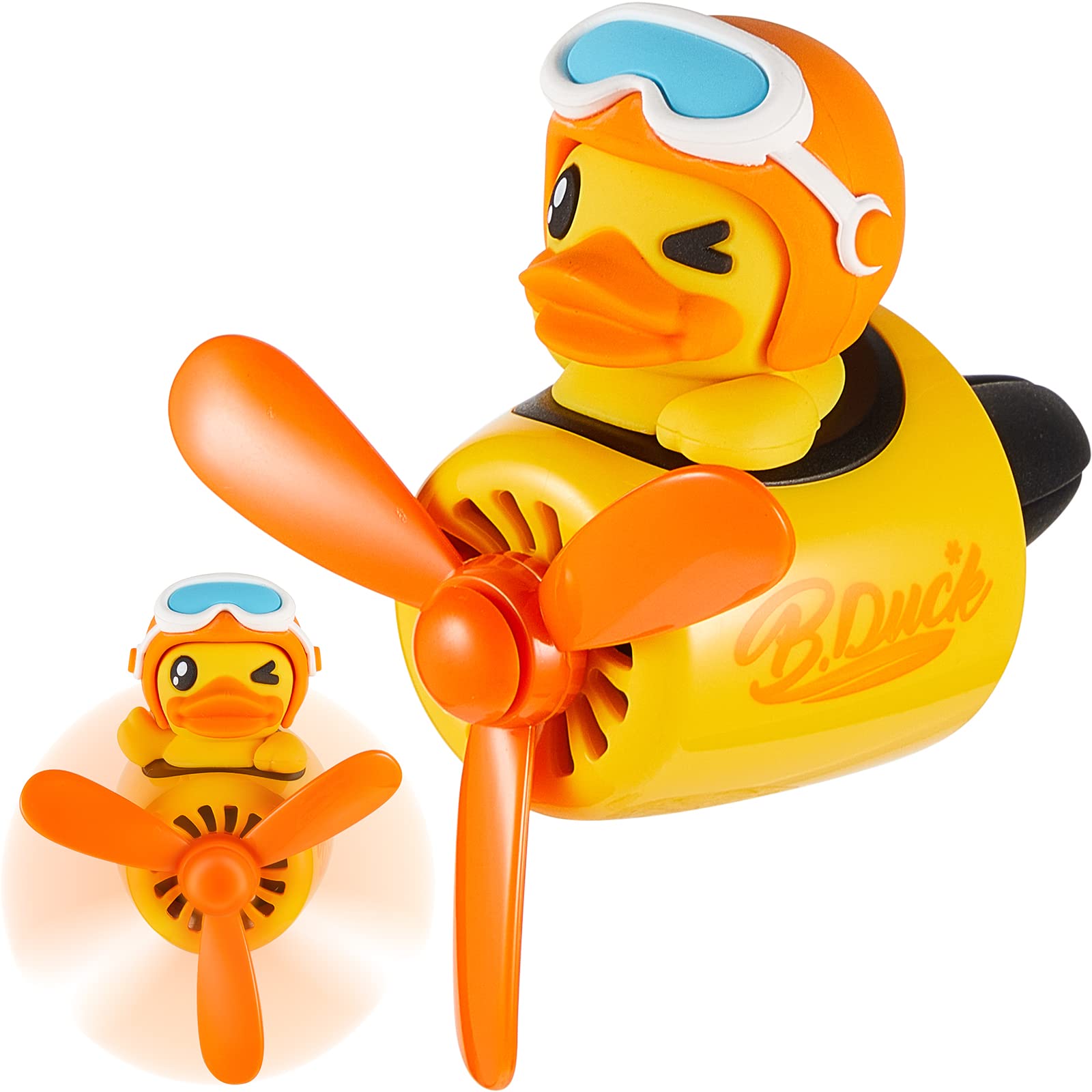 Duck Car Air Freshener Cute Diffuser Rotating Propeller Outlet Vent Fresheners Automotive Duck Air Fresheners Aromatherapy Ornament Car Accessories(Duck Style)
