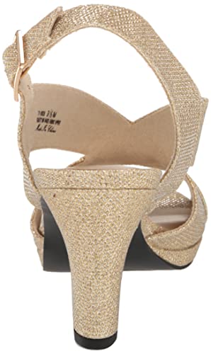 Easy Street Women's Christy Heeled Sandal, Gold Glitter, 8.5