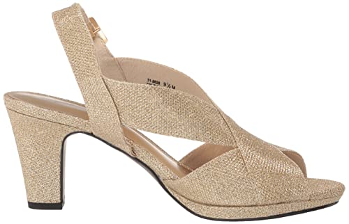 Easy Street Women's Christy Heeled Sandal, Gold Glitter, 8.5