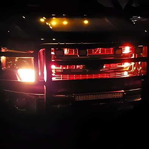 Car LED Strip Light, DC 12V Waterproof Light Strip for Cars, 6PCS 15 SMD Cuttable Connectable Car Underglow Decoration, Led Interior Exterior Lights Strip for Bedroom Mirror Kitchen (Red)
