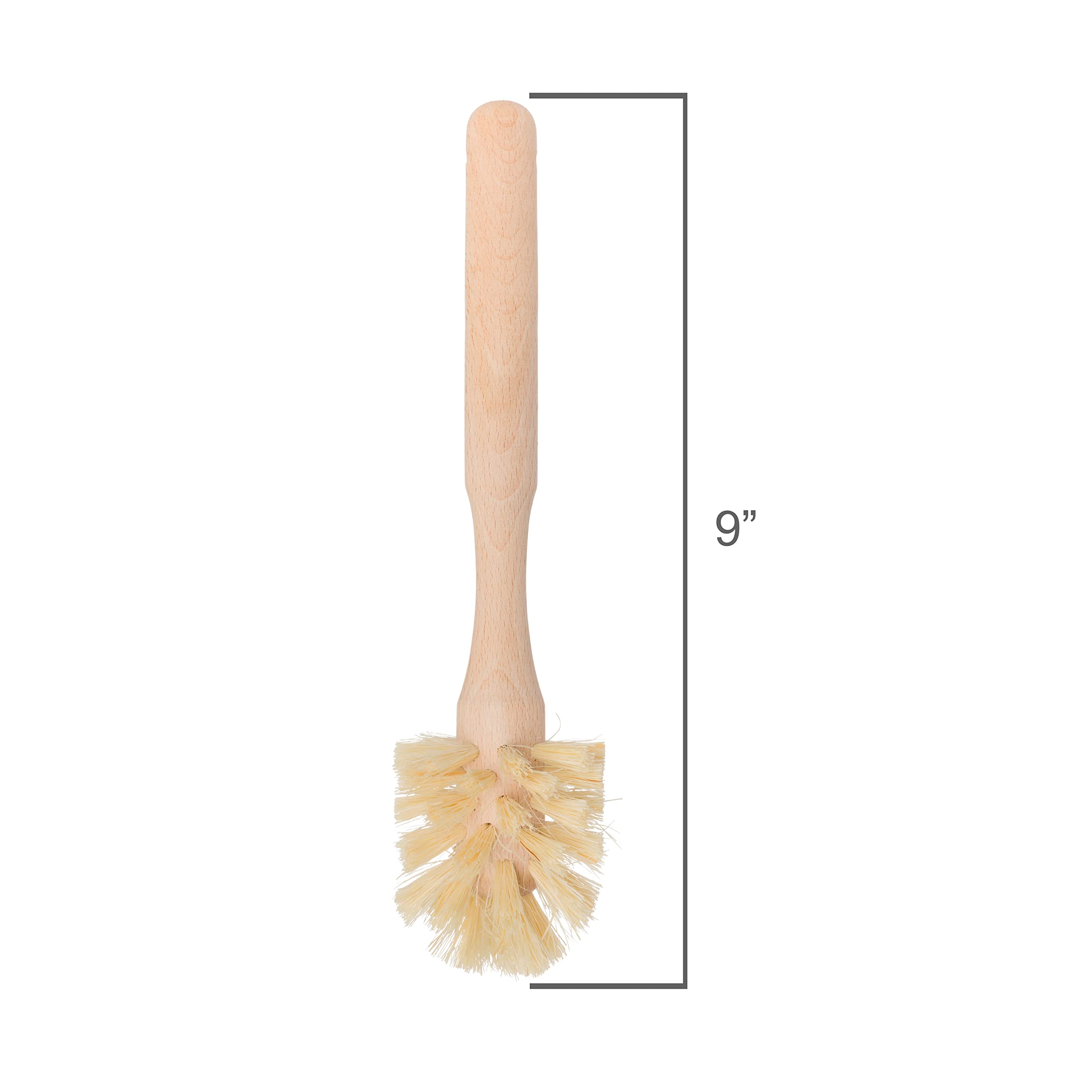 Redecker Tampico Coffee Cup Brush with Beechwood Handle, All-Natural Tampico Bristles, Made in Germany