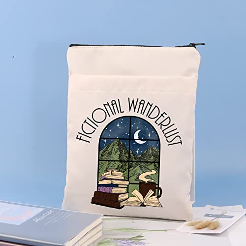 CHOORO Fictional Wanderlust Book Protector Book Lover Gift Bookish Book Sleeve Librarian Gift (Fictional- Wanderlust)