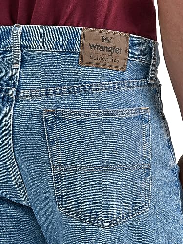 Wrangler Authentics Men's Classic Relaxed Fit Five Pocket Jean Short, Light Stonewash, 38