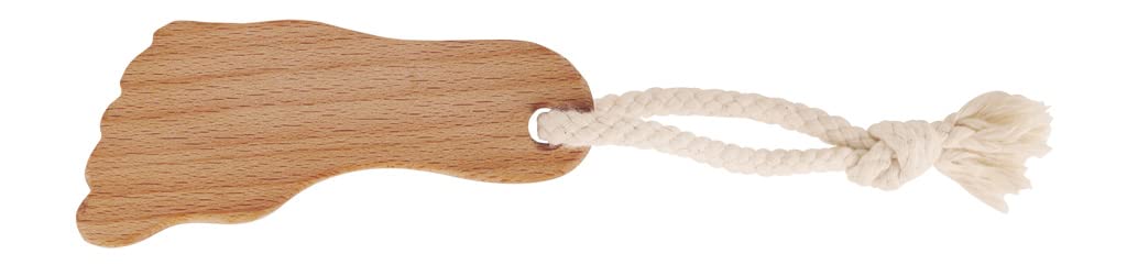 Redecker Children's Foot Brush, Natural Pig Bristle and Oiled Beechwood with Cotton Hanging Loop, Fun Foot-shaped Design, Made in Germany
