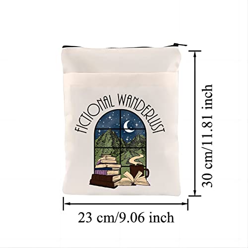 CHOORO Fictional Wanderlust Book Protector Book Lover Gift Bookish Book Sleeve Librarian Gift (Fictional- Wanderlust)