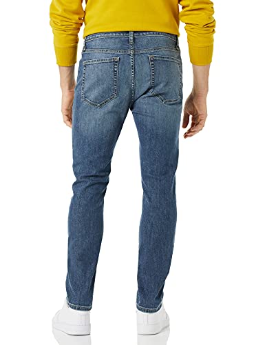 Amazon Essentials Skinny Jeans for Men - High Stretch Denim, Comfortable Fit, Skinny-fit Style, Light Wash, 33W x 32L
