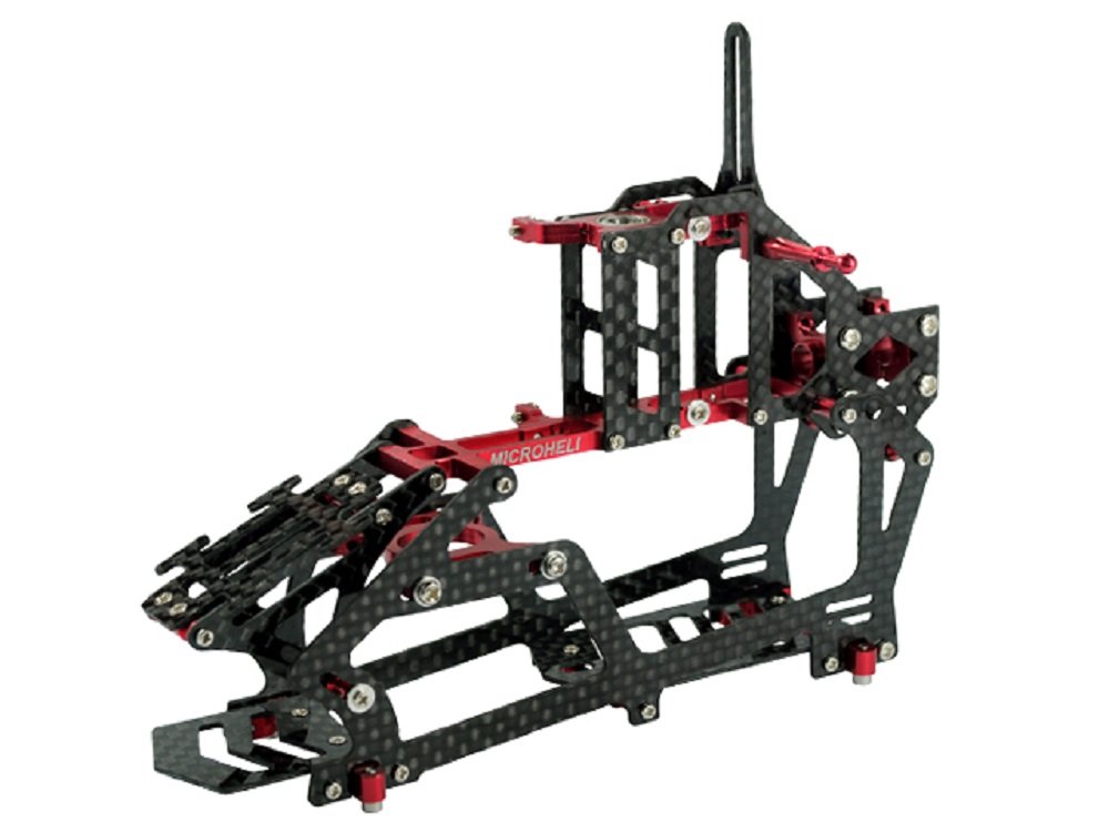 MICROHELI Aluminum/Carbon Fiber Main Frame (RED) - Blade 200 SRX