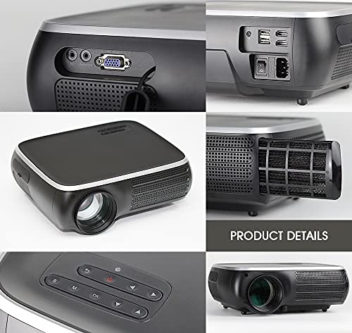 CXDTBH M8S Full 1080P Projector 4K 7000 Compatible AV USB with Gift ( Color : M8S-W )