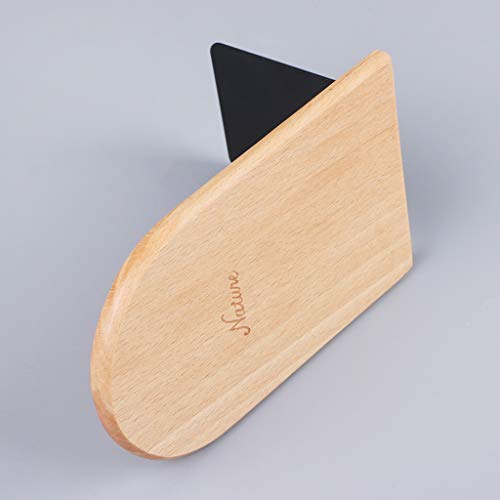 tegongse 1Pc Book Ends, Walnut Wood Bookends, Non-Skid Bookend Supports, Book Stopper for Books/Movies/CDs/Video Games