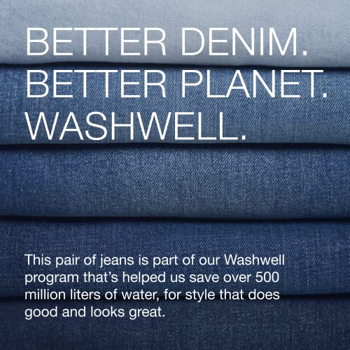 GAP Mens Straight Taper Fit Jeans, Dark Wash Indigo, 36W x 32L US