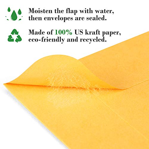 ValBox #1 Coin Envelopes 2.25x 3.5 Small Parts Envelope with Gummed Flap for Home, Garden or Office Use, Brown Kraft Seed Envelopes 100 per Box