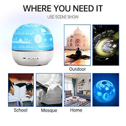 Swthlge Quran Speaker with Colorful Changeable Light APP Control, Bluetooth Quran Lamp with Quran Recitation Translation Loudspeaker Hajj Gift