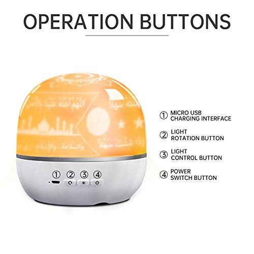 Swthlge Quran Speaker with Colorful Changeable Light APP Control, Bluetooth Quran Lamp with Quran Recitation Translation Loudspeaker Hajj Gift