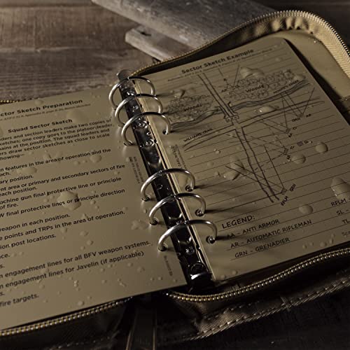Rite in the Rain All Weather Tactical Reference Card Set, 4 5/8" x 7", Tan Sheets (No. 9200T-R)