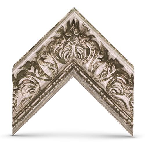Deco TV Frames - Tuscan Silver Smart Frame Compatible ONLY with Samsung The Frame TV (32", Fits 2021-2023 Frame TV)